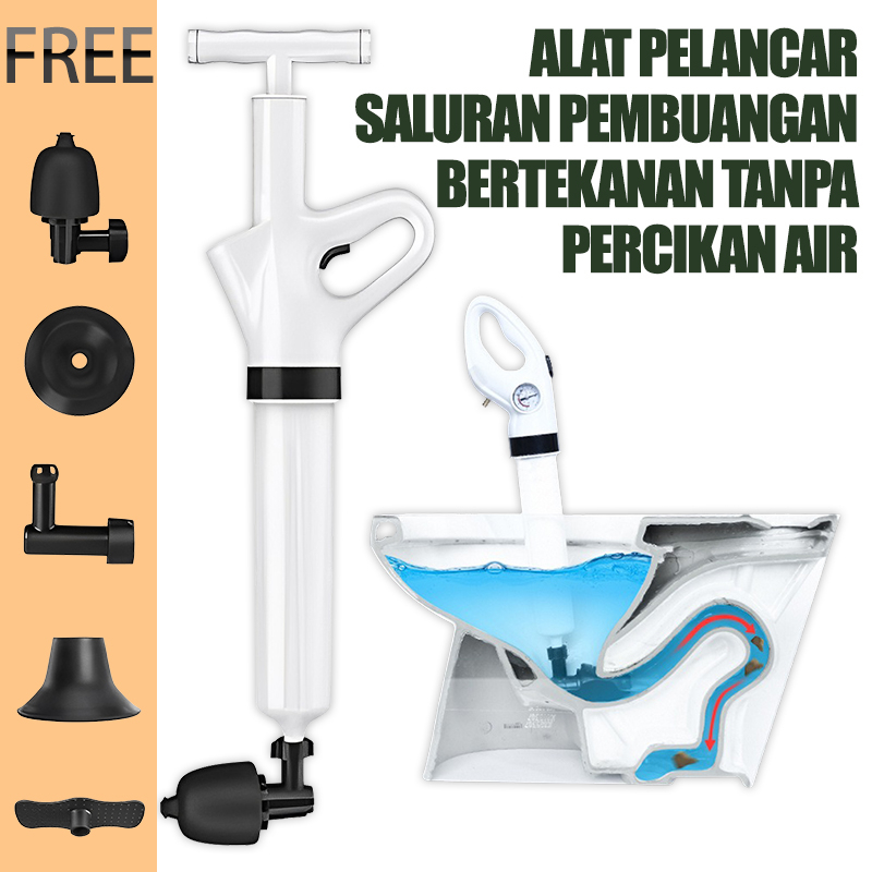 Jual Drain Buster Air Pump Pompa Anti Sumbat Toilet Pompa WC Mampet ...