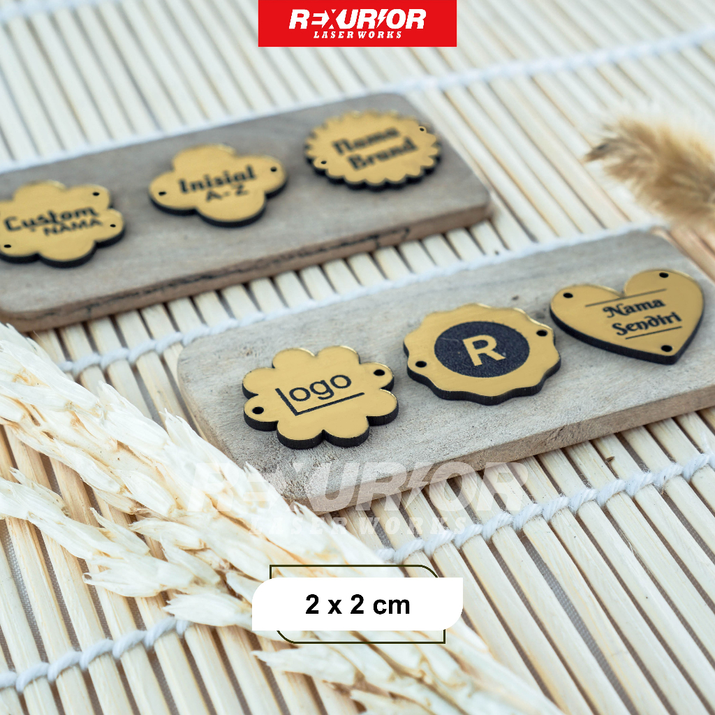 Jual Label Akrilik GOLD ( Serat Mirip Stainless ) Tas, Mahar & Pakaian ...