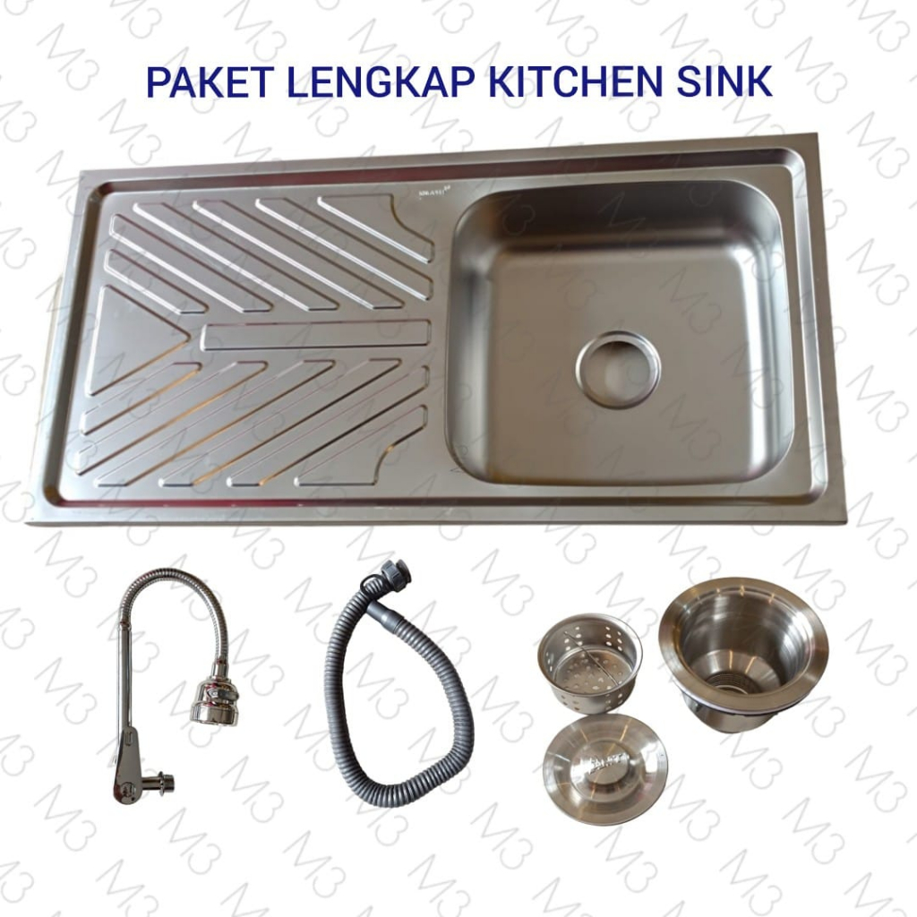 Jual (INSTANT) KITCHEN SINK KING JOHLE STAINLESS 10050 / BCP 1 LUBANG ...