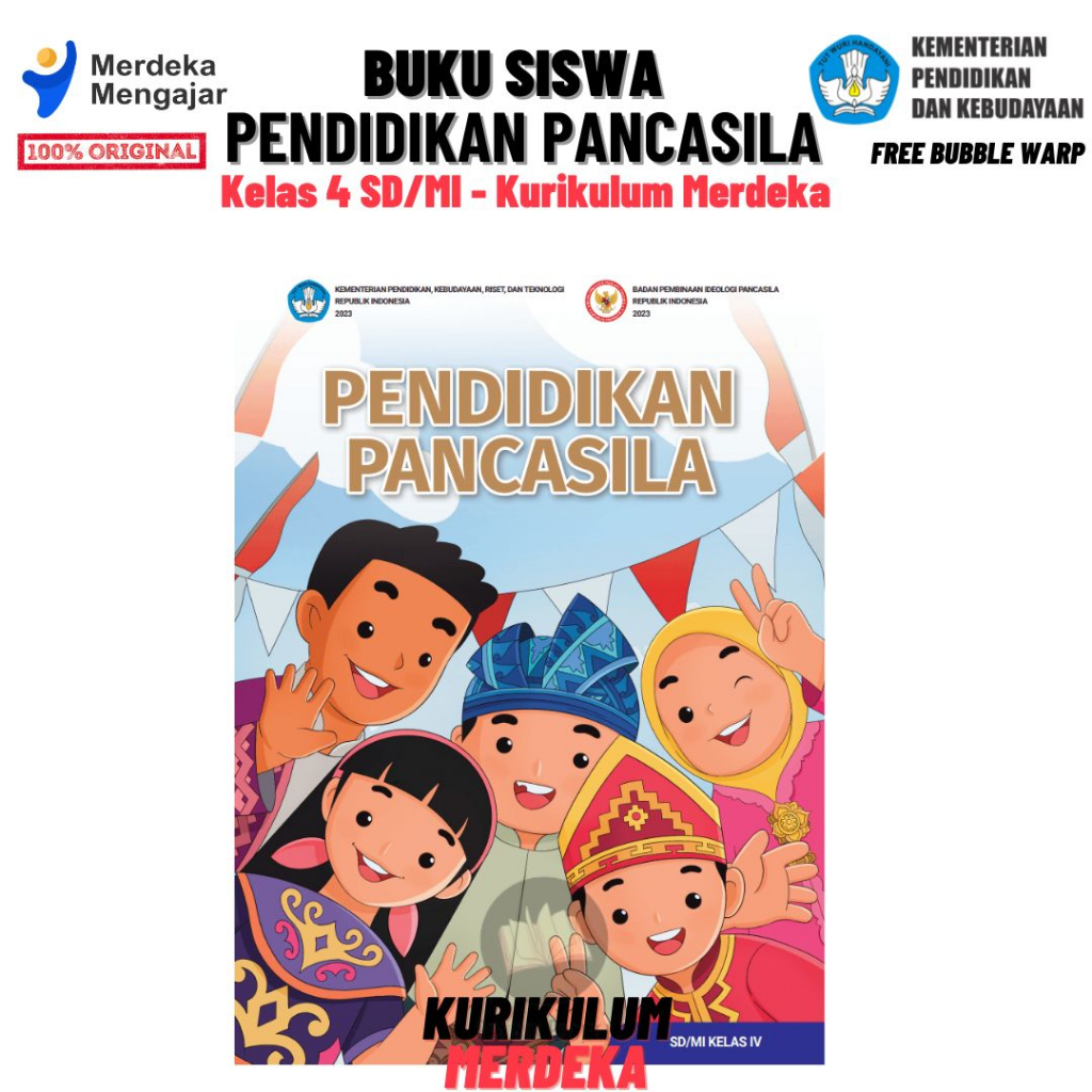 Jual Buku PENDIDIKAN PANCASILA - PPKN - Kelas 4 SD Kurikulum Merdeka - BPIP | Shopee Indonesia