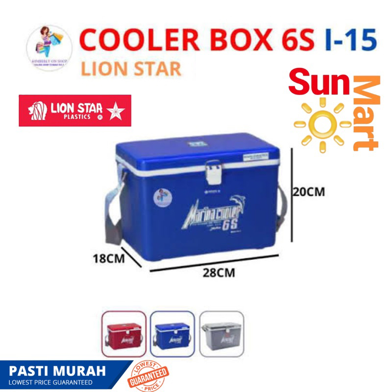 Jual Marina Cooler Box Kotak Box Es 6S Lion star Box Pendingin / Box Kulkas Mini Kotak 6s ...