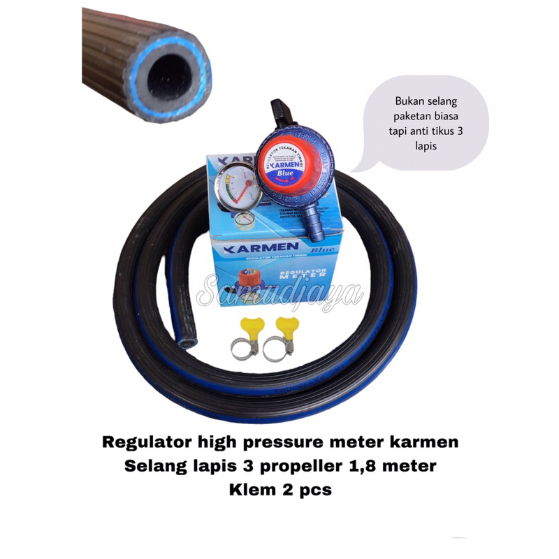 Jual selang regulator set dan meter BER SNI KARMEN HIGH PRESSURE HP ...