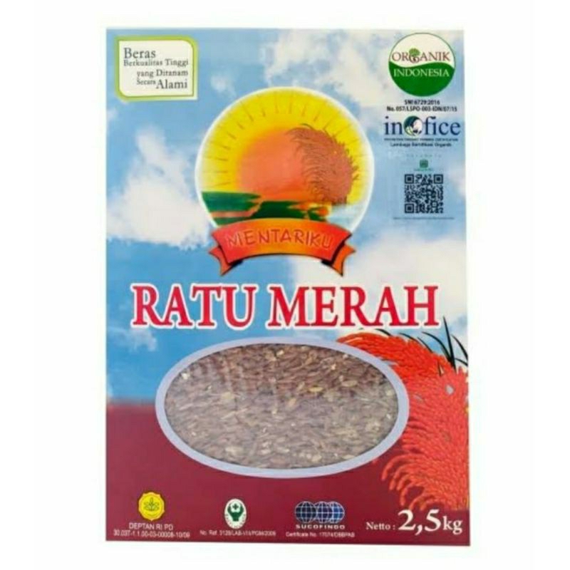 Jual beras merah mentariku beras ratu merah 1kg dan 2,5kg | Shopee ...
