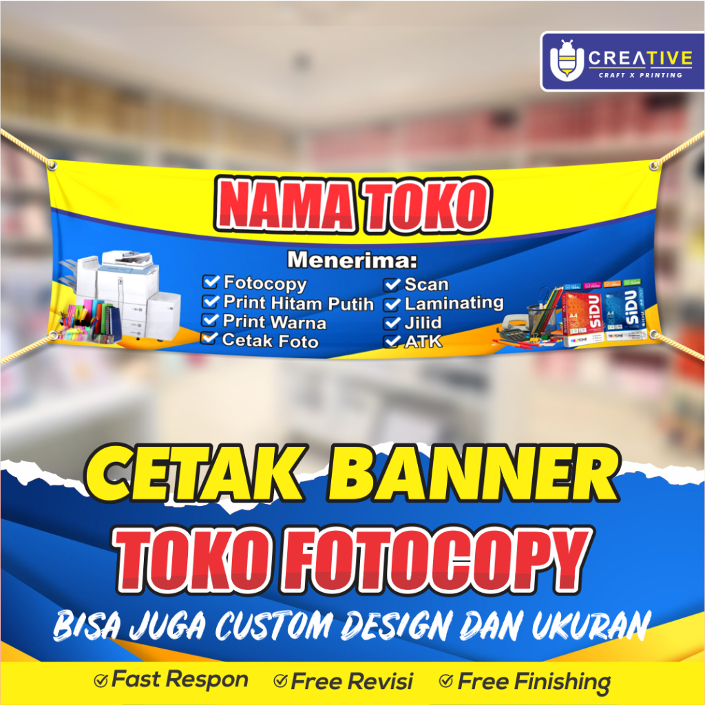 Jual Cetak Banner / Spanduk Fotocopy (Fast Respon, Free Revisi, & Free Finishing) | Shopee Indonesia