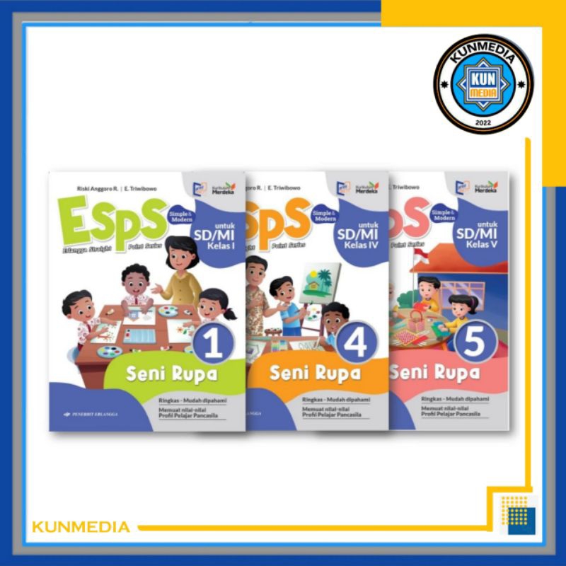 Jual ORIGINAL BUKU ESPS SENI RUPA KELAS 1 2 3 4 5 6 SD KURIKULUM MERDEKA PENERBIT ERLANGGA VKM ...