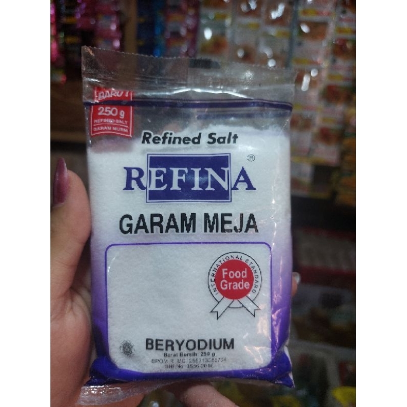 Jual GARAM MEJA REFINA HALUS BERYODIUM 250gram | Shopee Indonesia