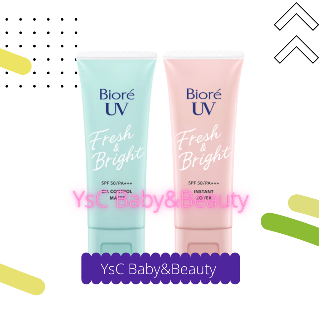 Jual BIORE UV Fresh & Bright Instant Cover Sunscreen SPF 50+ PA+++ Oil ...