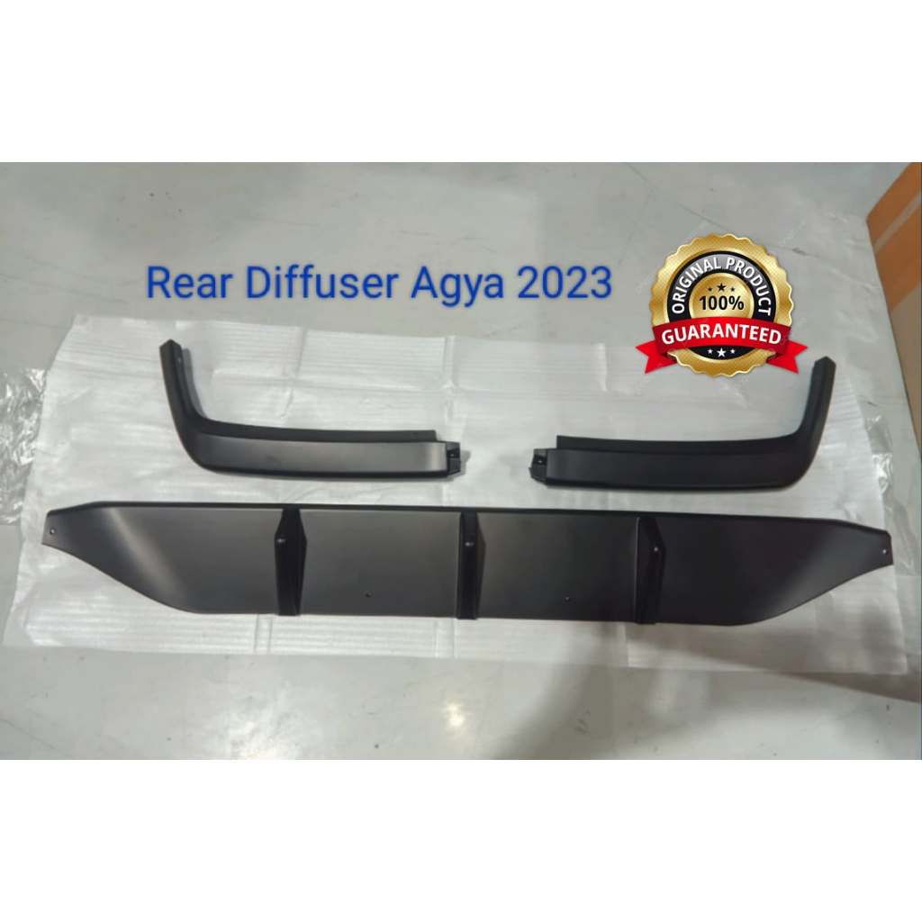 Jual Rear Diffuser Belakang Mobil All New Agya 2023 Matte Black ...