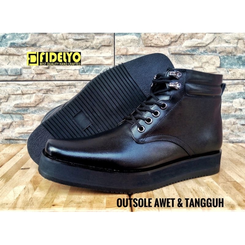 Jual FIDELYO Sepatu pantofel pdh pria PDH polri TNI security model tali ...