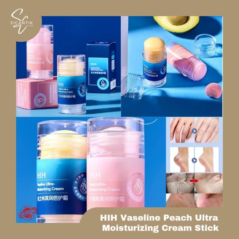 Jual HIH ORIGINAL VASELINE PEACH ULTRA MOISTURIZING CREAM STICK | UNTUK ...