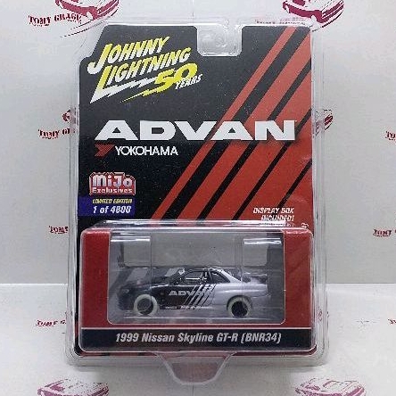 Jual Johnny Lightning Advan Yokohama 1999 Nissan Skyline GT-R R34 BNR34 WHITE LIGHTNING CHASE ...