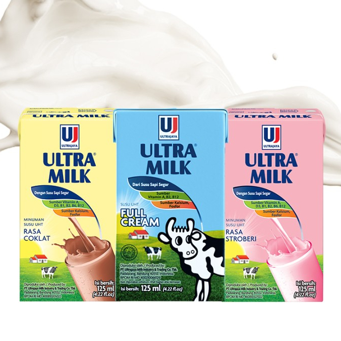 Jual Susu Ultra Milk UHT 125ml per karton isi 40pcs - All Varian [GRAB ...