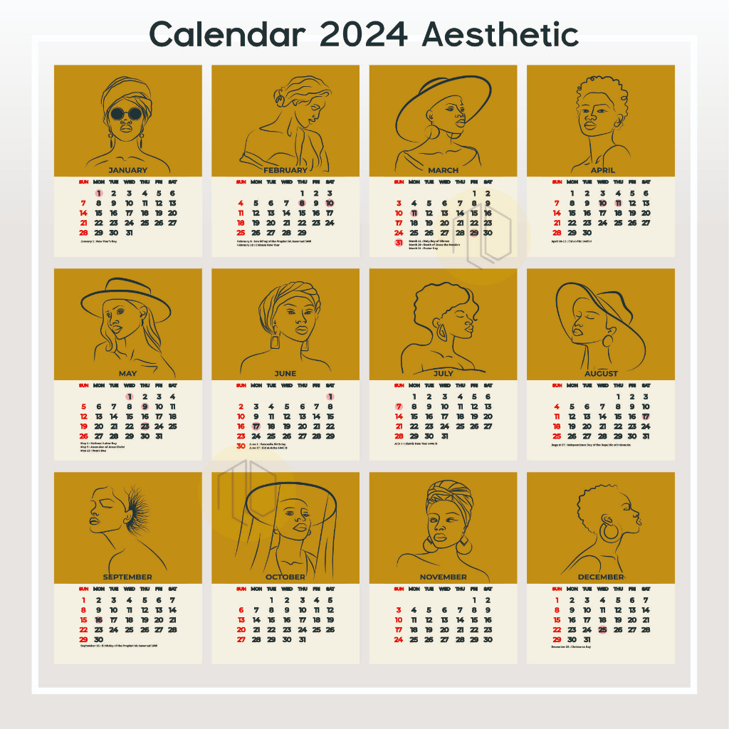 Jual Kalender 2024, Harian Mingguan 2024 - Kalender Desktop Desember ...