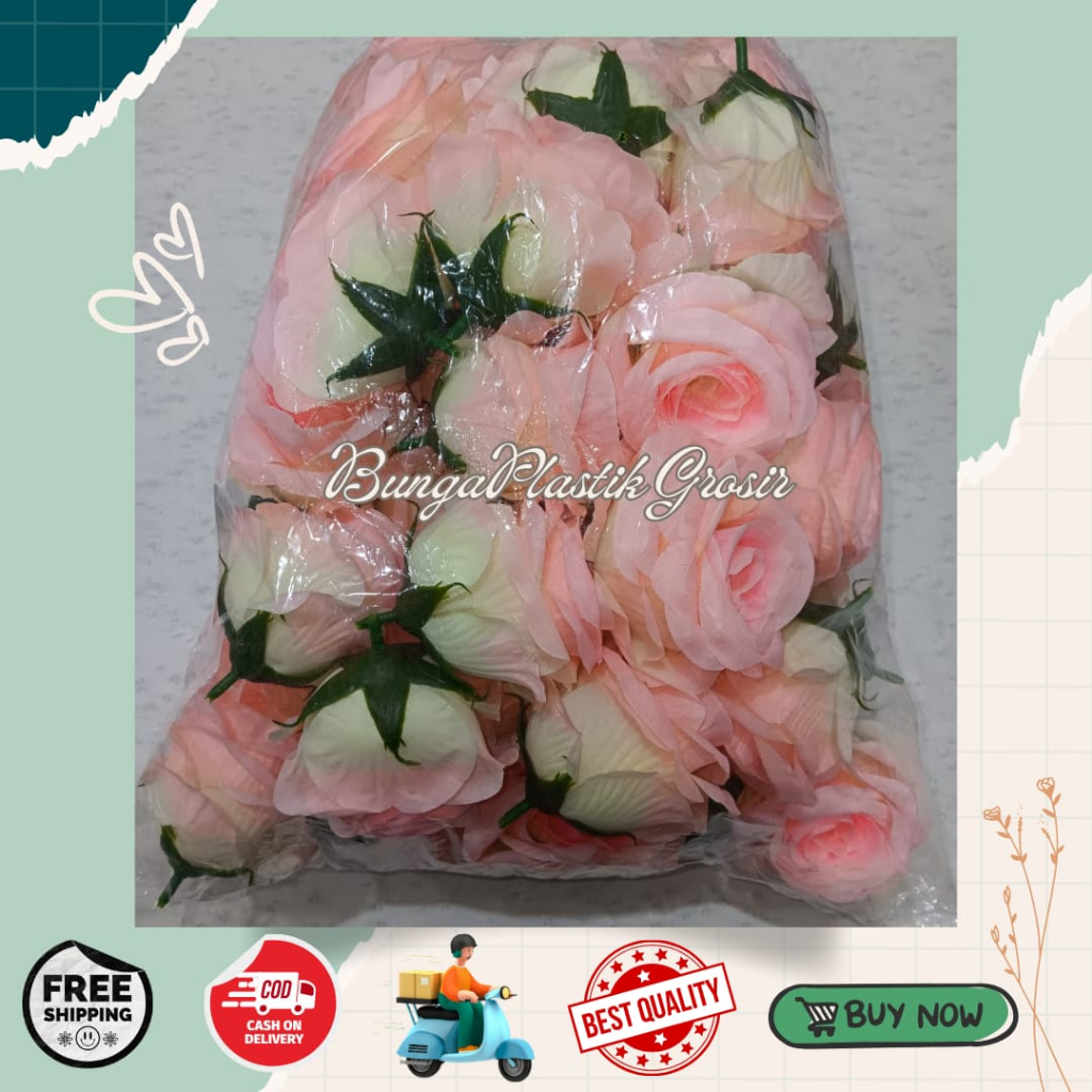 Jual Bunga Mawar Rose Jepang Kuntum Saja / 1 Pack (Isi 45-50 Pcs ...