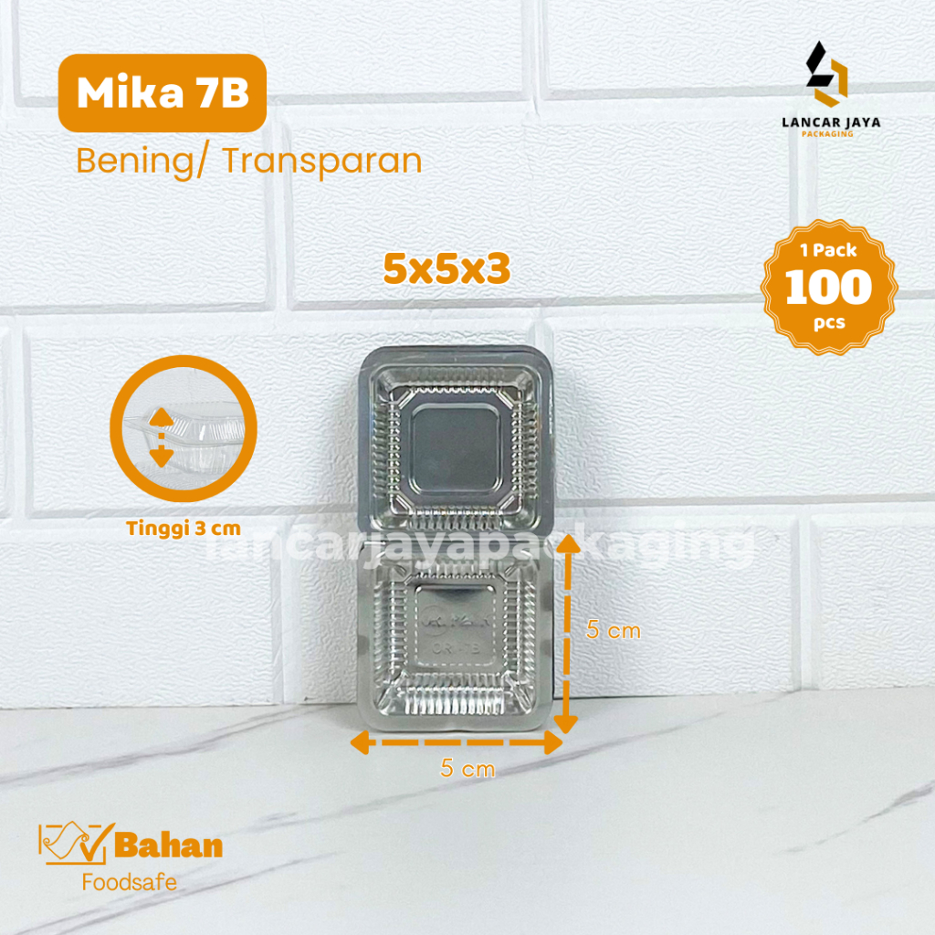 Jual [100 PCS] Mika Bening Tempat Snack Kue Jajan Ori 5C 6B 7B Tebal ...