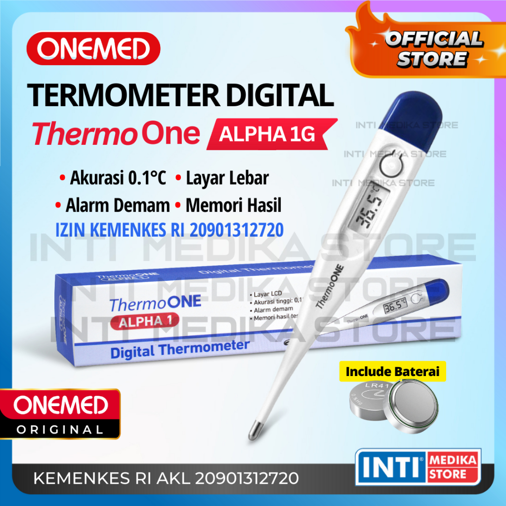 Jual ONEMED - Thermometer Digital Alpha 1G | Termometer Ketiak Kaku ...