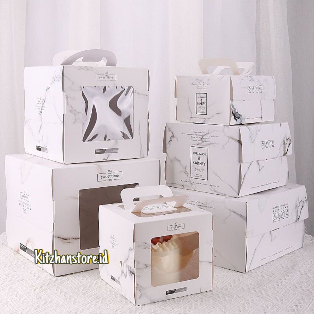 Jual 5pcs kotak dus kue tart box kue tart tinggi dus birthday cake ...