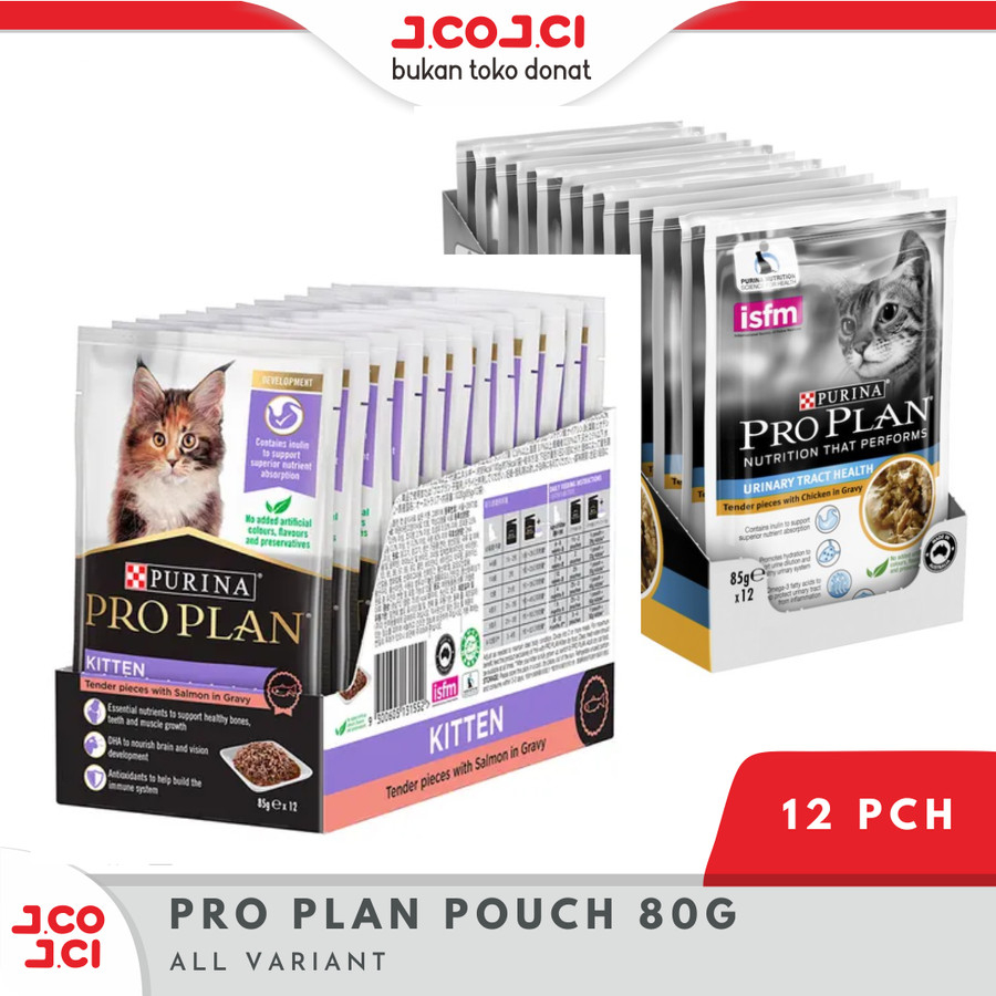 Jual Pro Plan Pouch / Proplan Box 12 Sachet Adult - Kitten - Derma ...