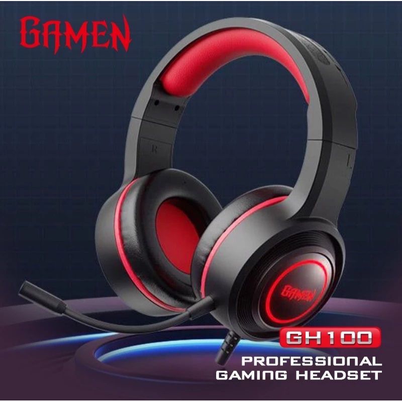 Jual GAMEN Headset GH100 Headphone Gaming Wired Headset / Earphone ...