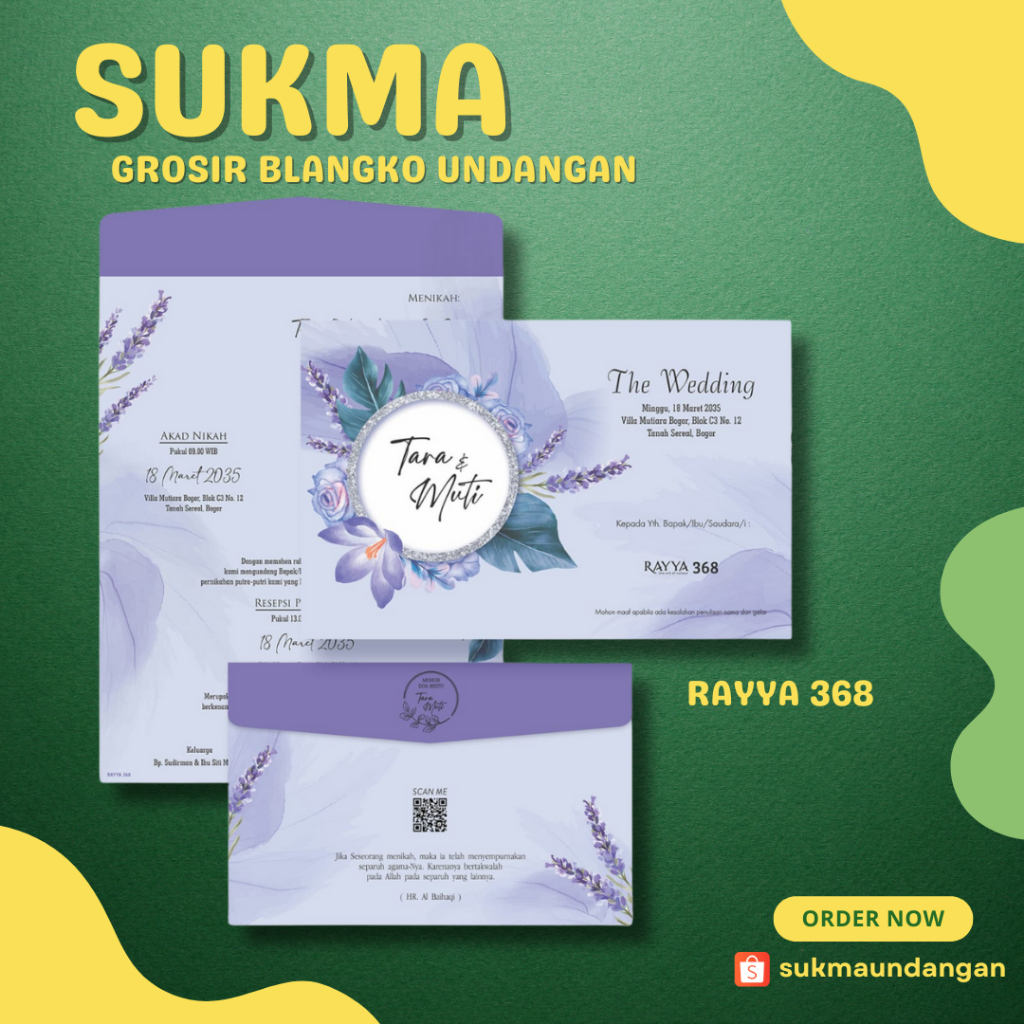 Jual KERTAS BLANGKO UNDANGAN NIKAH MURAH RAYYA 368 | SUKMA UNDANGAN ...