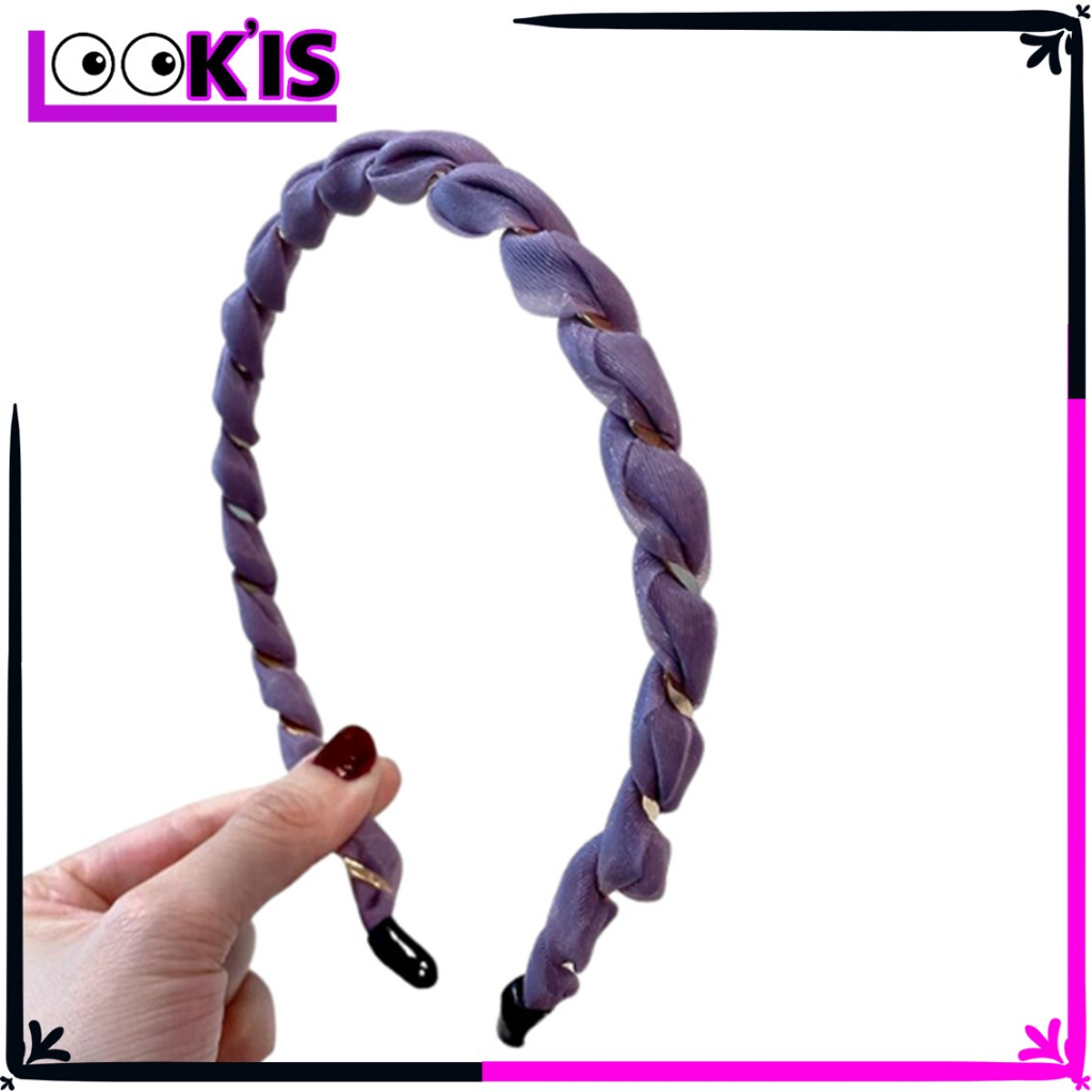 Jual LOOK'IS BANDO KOREA WANITA DEWASA SATIN TRANSPARAN LILIT EMAS ...