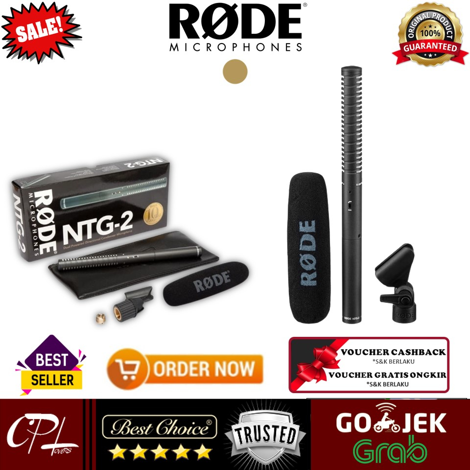 Jual Rode NTG2 Dual Powered Directional Condenser Shotgun Microphone ...