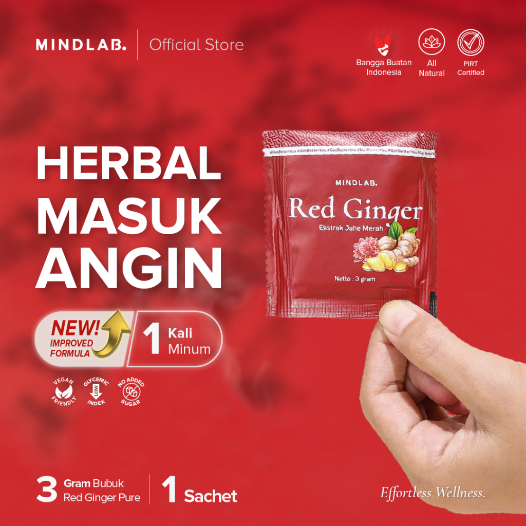 Jual Red Ginger Extract Powder Sachet 3 Gram / Jahe Merah Bubuk ...
