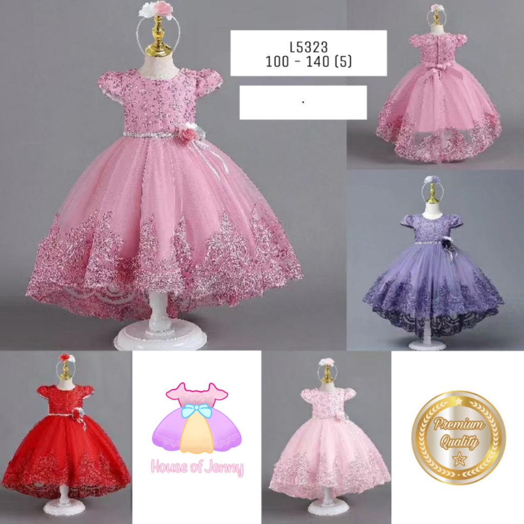Jual Dress Pesta Anak Model Princess Kode L5323 Dapat Dress dan Bando ...
