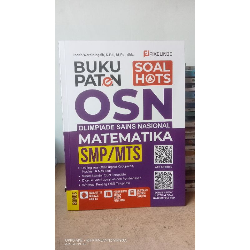 Jual Buku Paten Olimpiade Sains Nasional MATEMATIKA SMP MTS - Indah Werdiningsih | Shopee Indonesia