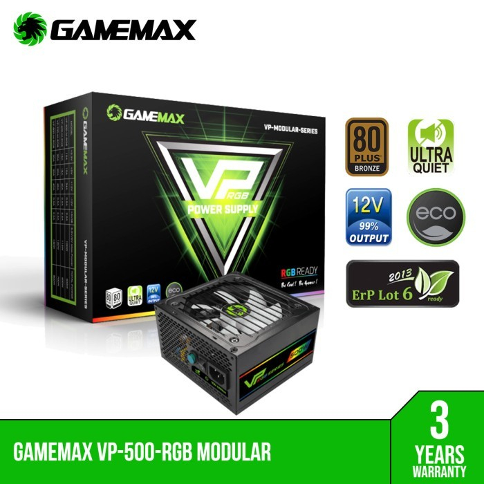 Jual Gamemax VP-500-RGB Power Supply 500W 80+ Bronze Modular | Shopee ...