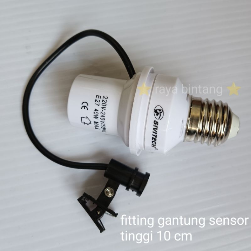 Jual FITTING LAMPU SENSOR SIVITECH hemat listrik otomatis sensor cahaya ...