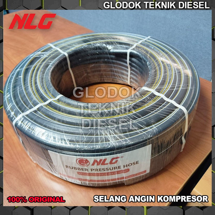 Jual NLG Selang Angin Kompresor Air Compressor Rubber Pressure Hose ORI ...