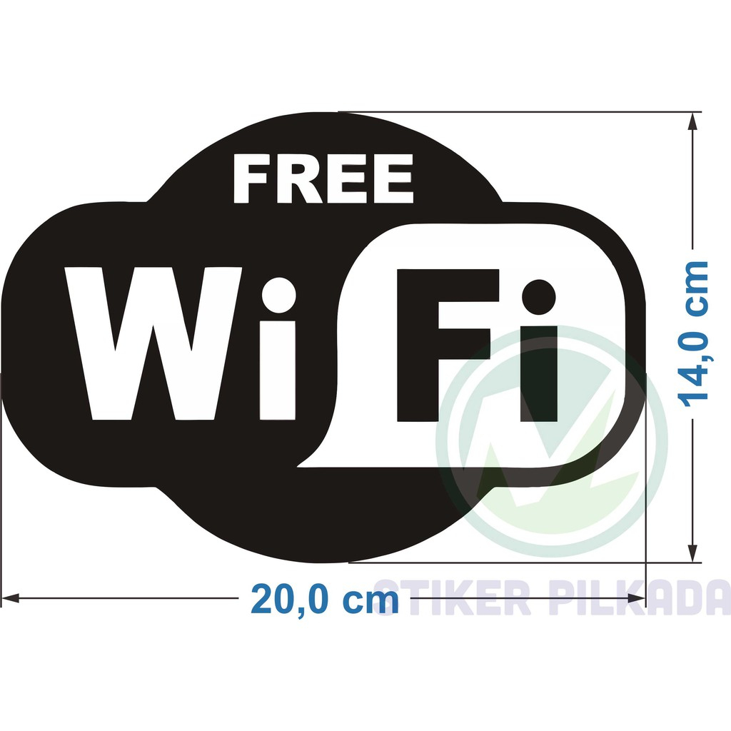 Jual STIKER VINYL FREE WIFI HITAM PUTIH CUTTING KISS | Shopee Indonesia