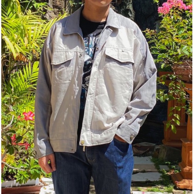 Jual Grey Work Jacket | Shopee Indonesia