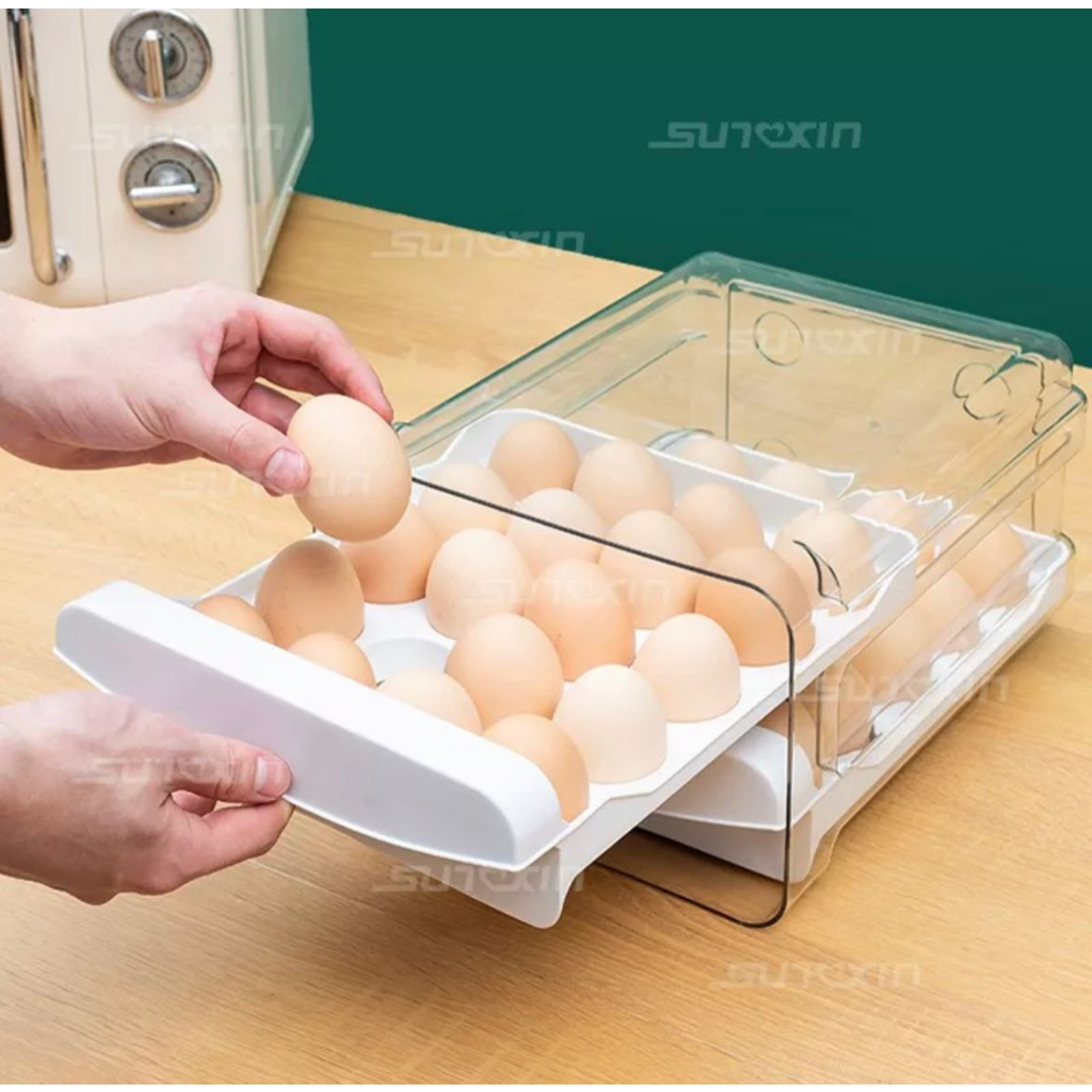 Jual Tempat Penyimpanan Telur 32Telur Rak Telur | Shopee Indonesia