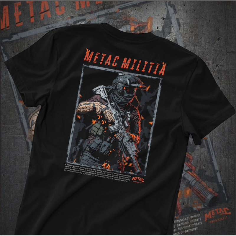 Jual Kaos Tactical | MILITIA | T-shirt Militer premium design | Premium ...