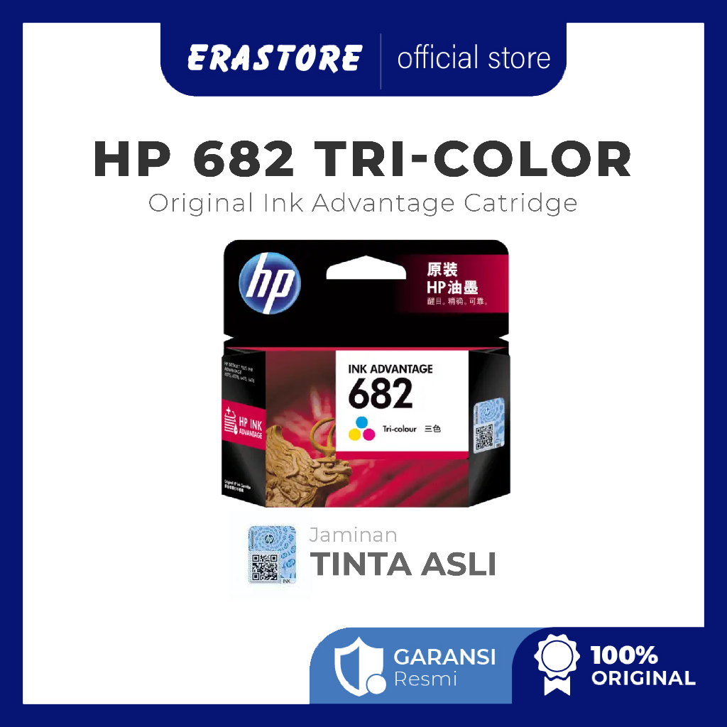 Jual Tinta Printer HP 682 Warna Tri-color Original Ink Advantage ...