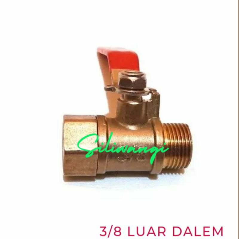 Jual Ball Valve Kuningan 3/8 Inchi Stop Kran Drat Luar Dalem | Shopee Indonesia