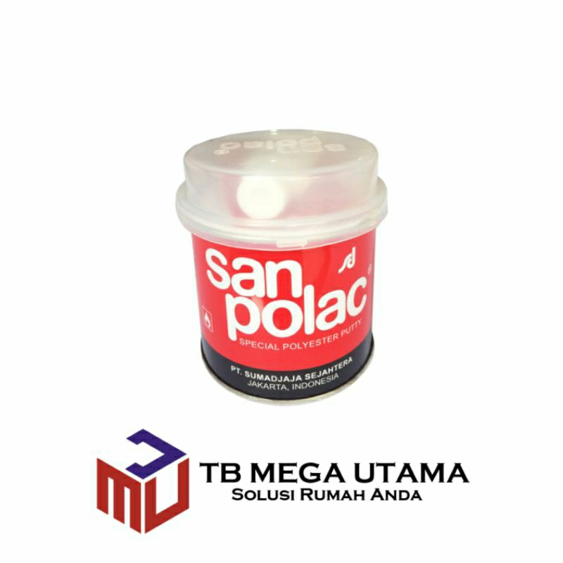 Jual Dempul Sanpolac 250 Gram | Dempul Putty Kayu Besi Plastik 1/4 Kg ...