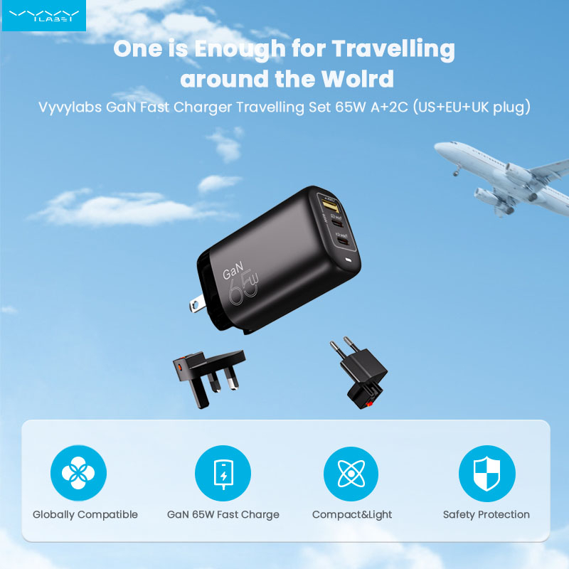 Jual 【24H Shipped 2 Years Warranty】Vyvylabs GaN Fast Charger Travelling ...