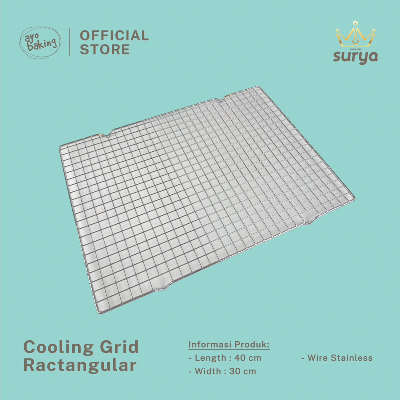 Jual SURYA Cooling Grid Persegi Panjang | Peniris Kue | Pendingin Kue ...