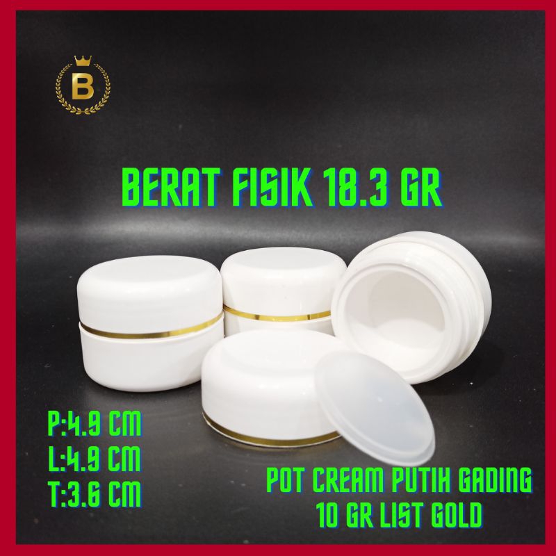 Jual POT CREAM 10 GR LIST GOLD PUTIH GADING | Shopee Indonesia