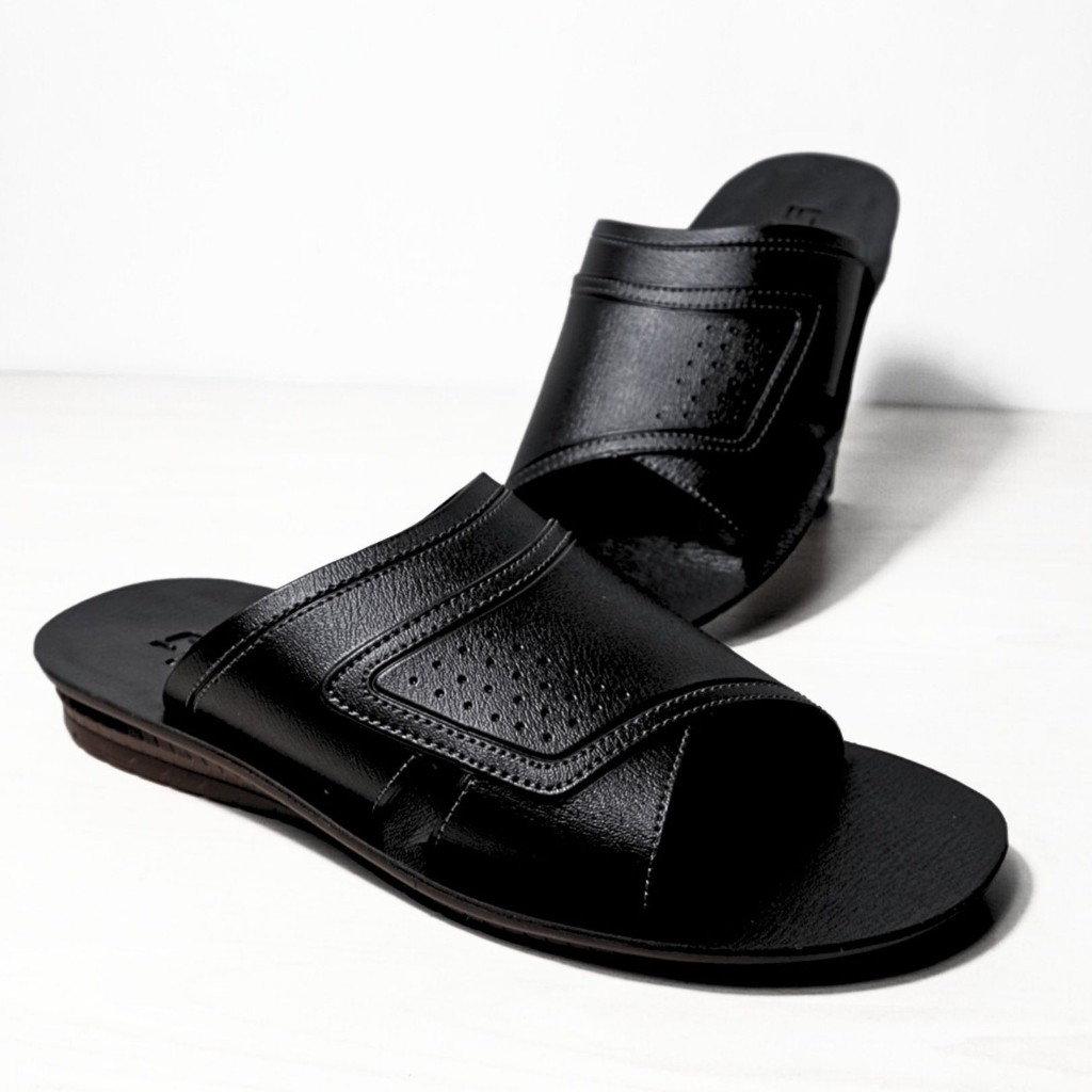 Jual Sandal Selop Pria Kulit Premium Sendal Pria Selop Slip On Trending ...