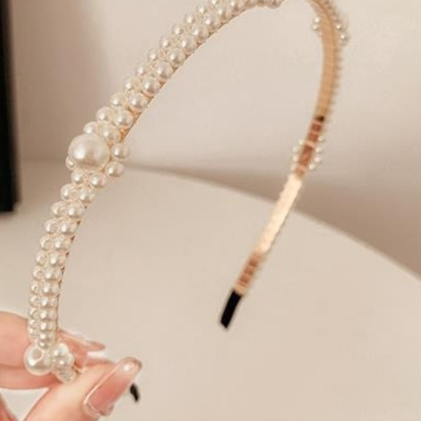 Jual Bando H552 Mutiara Korea Pearl Fashion Headband Bandana Wanita ...