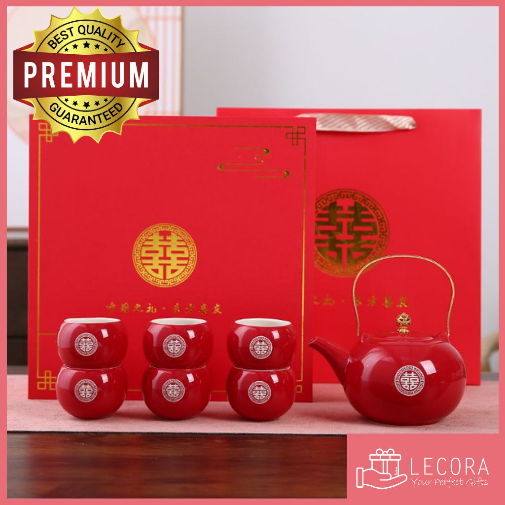 Jual LECORA Teko Teapot Ceramic 4 Set Chinese PHANGTEH / SANGJIT ...