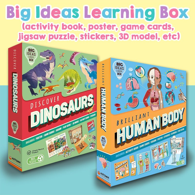 Jual [Autumn] Human Body / Dinosaurs Big Ideas Learning Box set ...