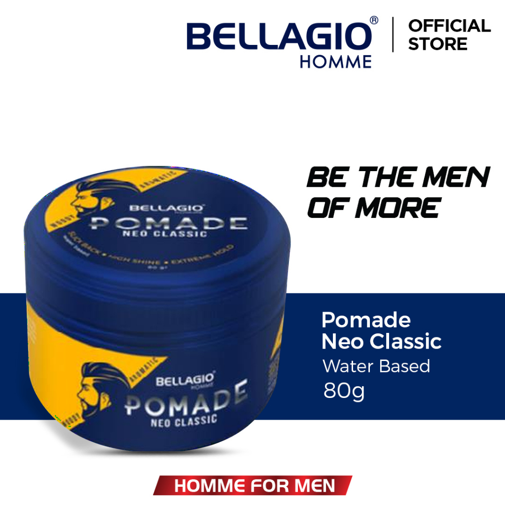Jual Bellagio Homme Pomade Water Based Neo Classic 80gr | Shopee Indonesia