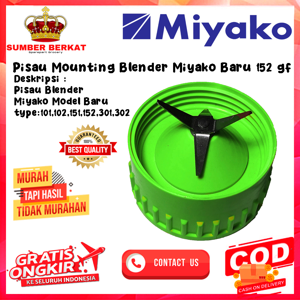 Jual Pisau Blender Miyako Model Baru Type 101,102,151,152,301,302 Free ...