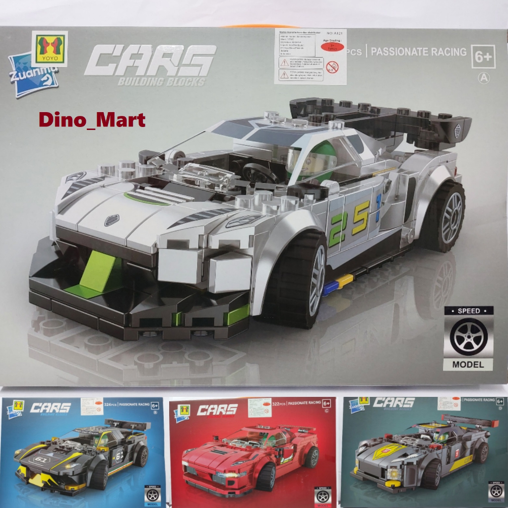 Jual Brick Mobil Balap - Passionate Racing Cars Building Block Zuanma ...