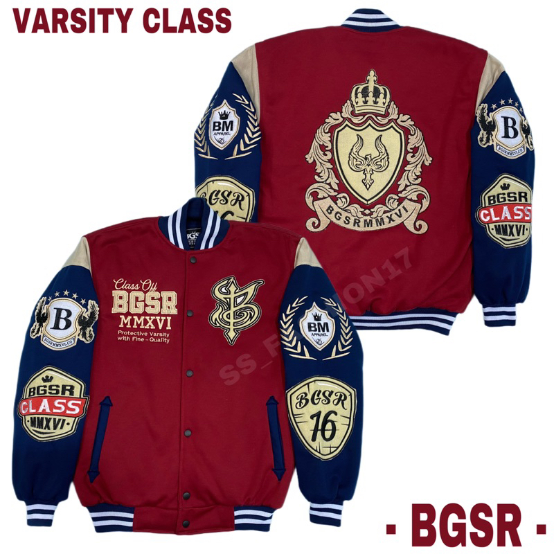 Jual Jaket varsity baseball vintage class bgsr unisex pria dan wanita premium quality | Shopee ...